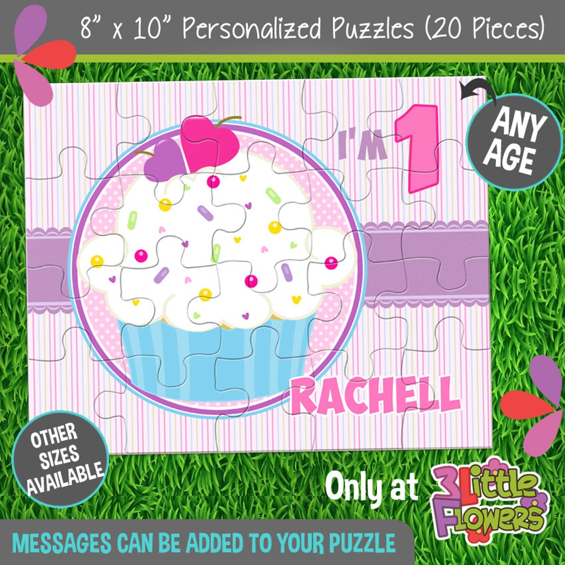 Cupcake Puzzle Personalized 8 X 10 Puzzle - Etsy
