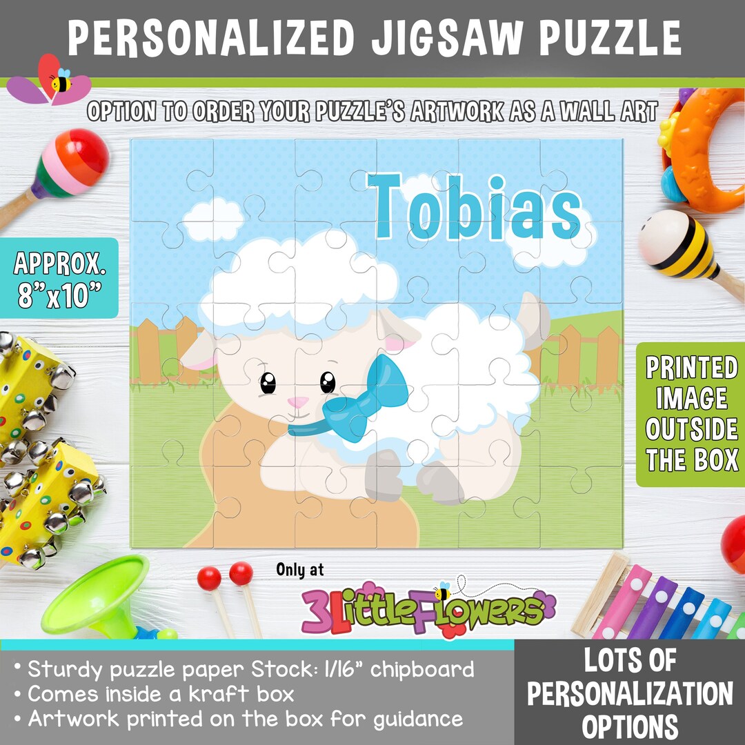 Personalized Lamb Puzzle - Personalized 8 X 10" Puzzle - Personalized ...