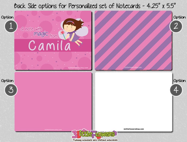 Fairy Note Cards Set of Personalized Note Cards 4.25 X - Etsy