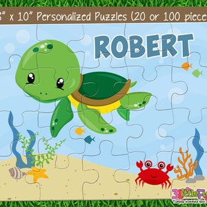 Sea Turtle Puzzle Personalized 8 X 10 Puzzle | Etsy