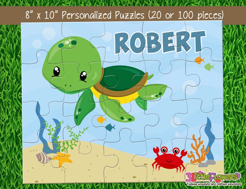 Sea Turtle Puzzle Personalized 8 X 10 Puzzle - Etsy