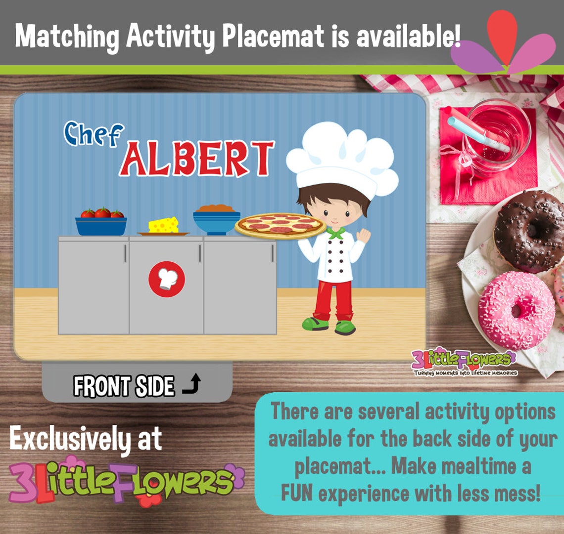 Little Chef Plate and Bowl Set Personalized Plastic Children - Etsy