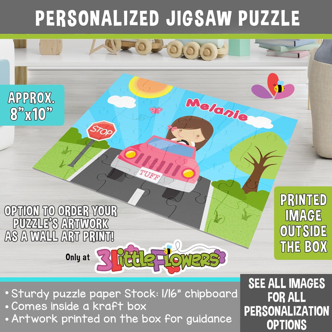 Personalized Driver Girl Puzzle - Personalized 8x10 Puzzle ...