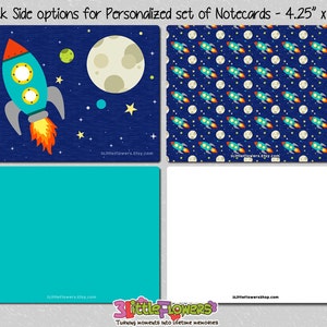 Spaceship Note Cards Set of Personalized Note Cards 4.25 x | Etsy