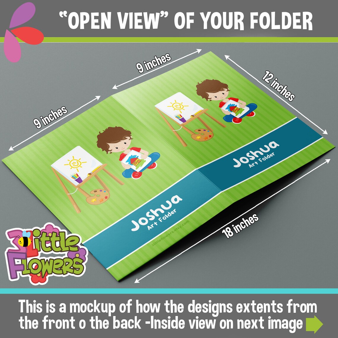 Personalized Artist Folder - Personalized 2 Pockets Folder ...
