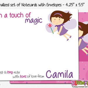 Fairy Note Cards Set of Personalized Note Cards 4.25 X - Etsy