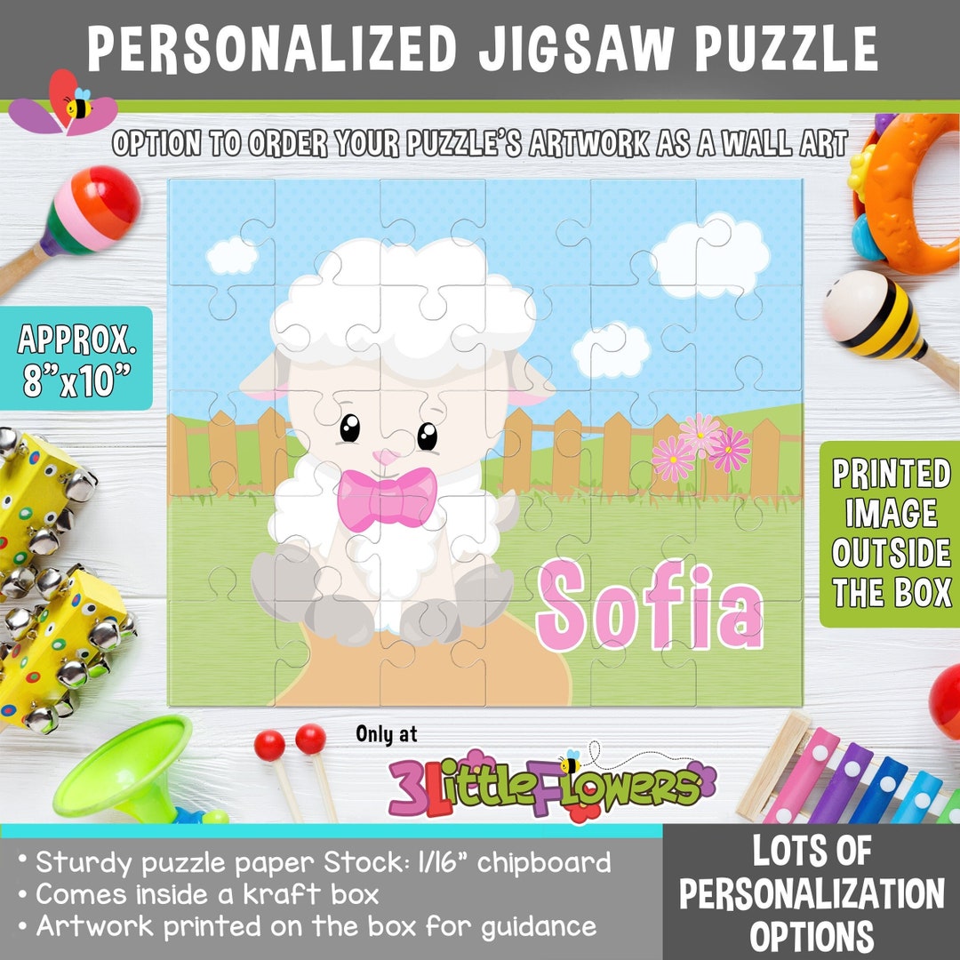 Personalized Lamb Puzzle - Personalized 8 X 10" Puzzle - Personalized ...