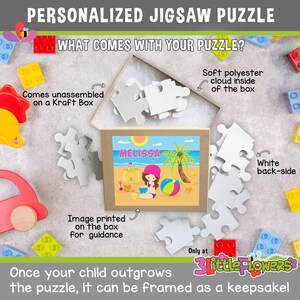 At the Beach Puzzle - Personalized 8 X 10 Puzzle - Personalized Name ...