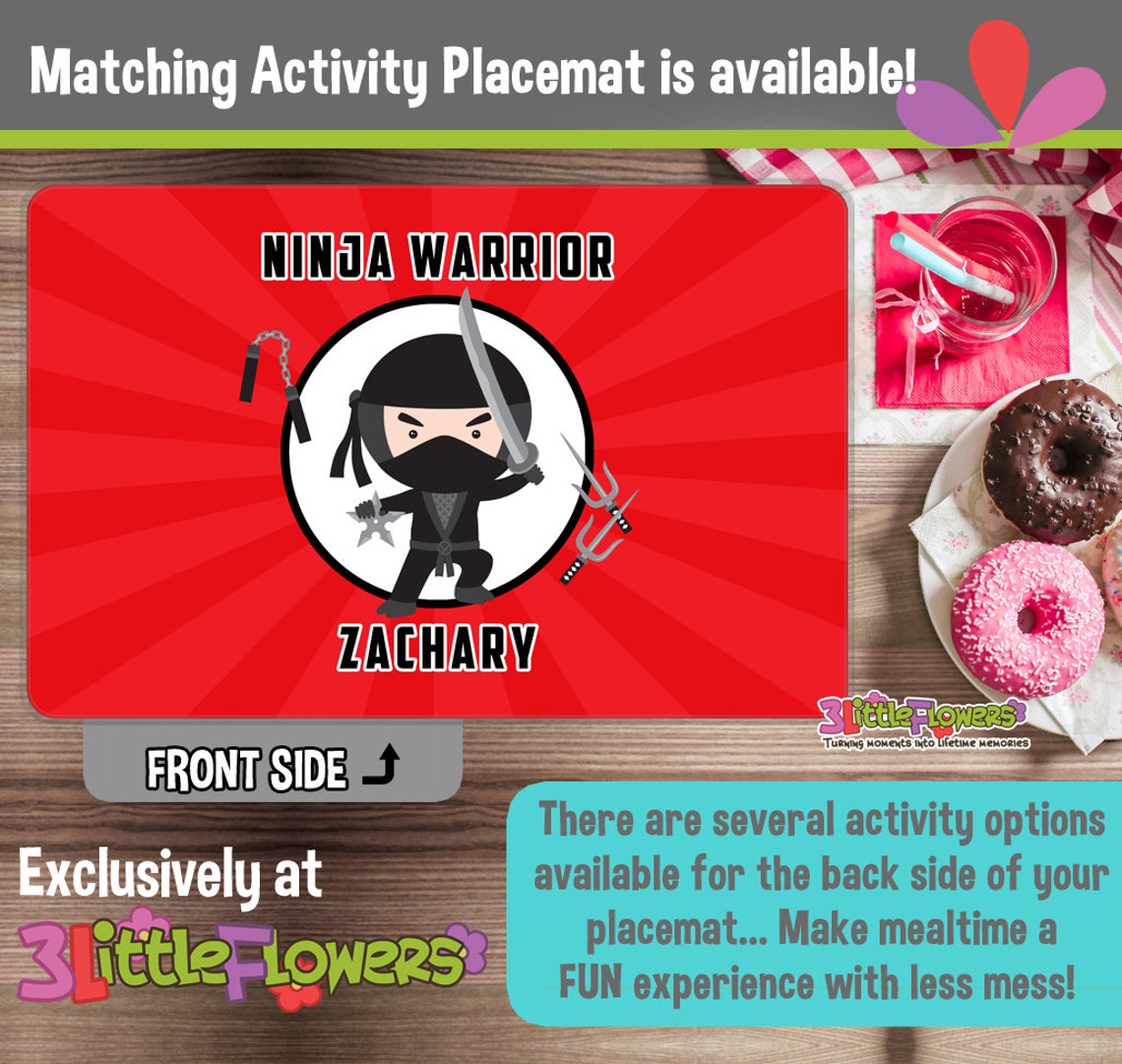 Ninja Plate and Bowl Set Personalized Plastic Children Plate - Etsy