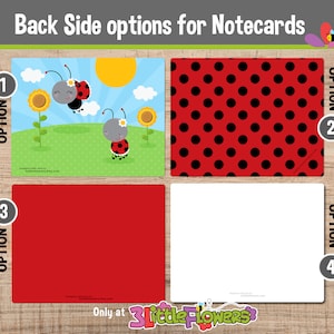 Ladybug Note Cards - Set of Personalized Note Cards - 4.25” X 5.5 ...