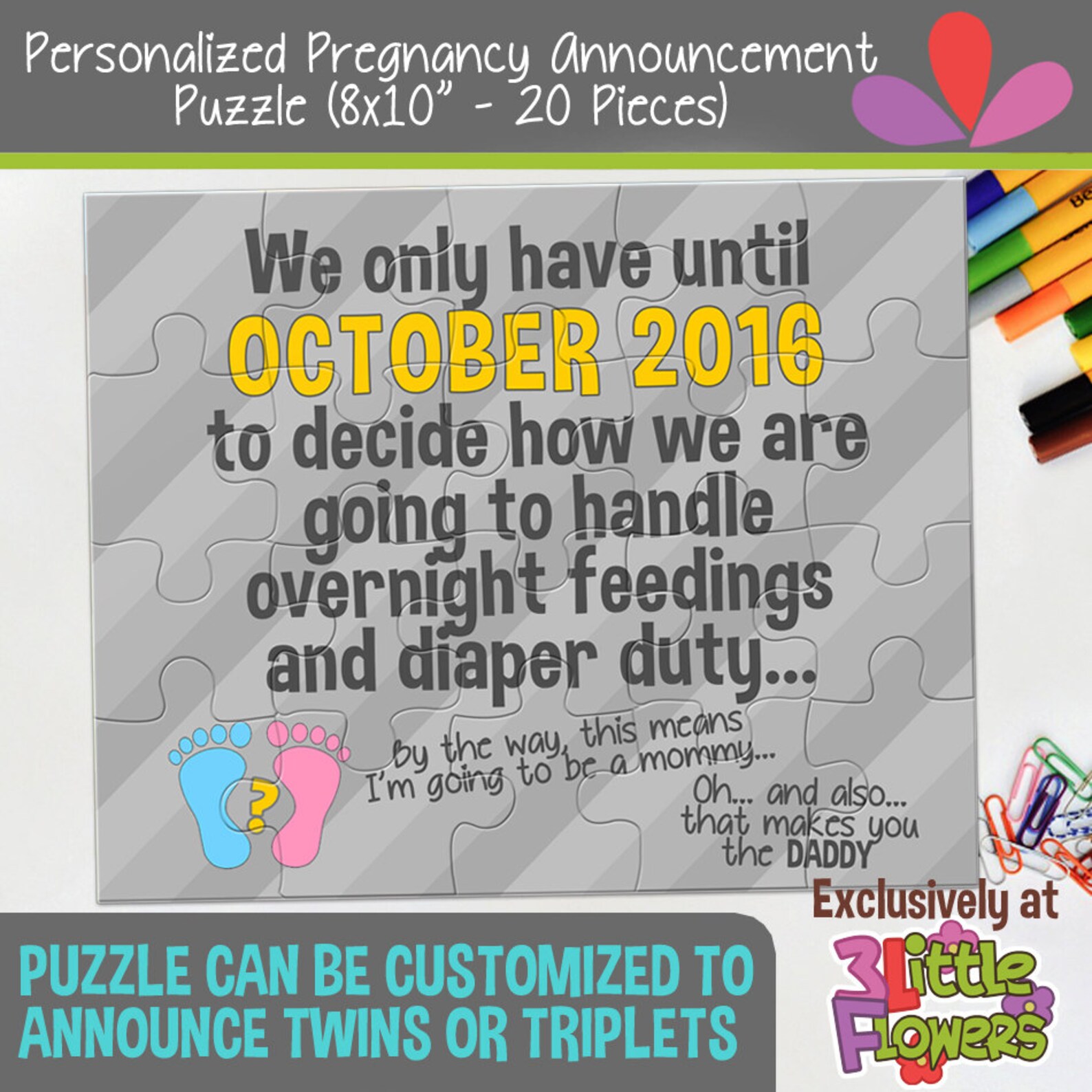 Dad Personalized Pregnancy Announcement Puzzle Pregnancy - Etsy