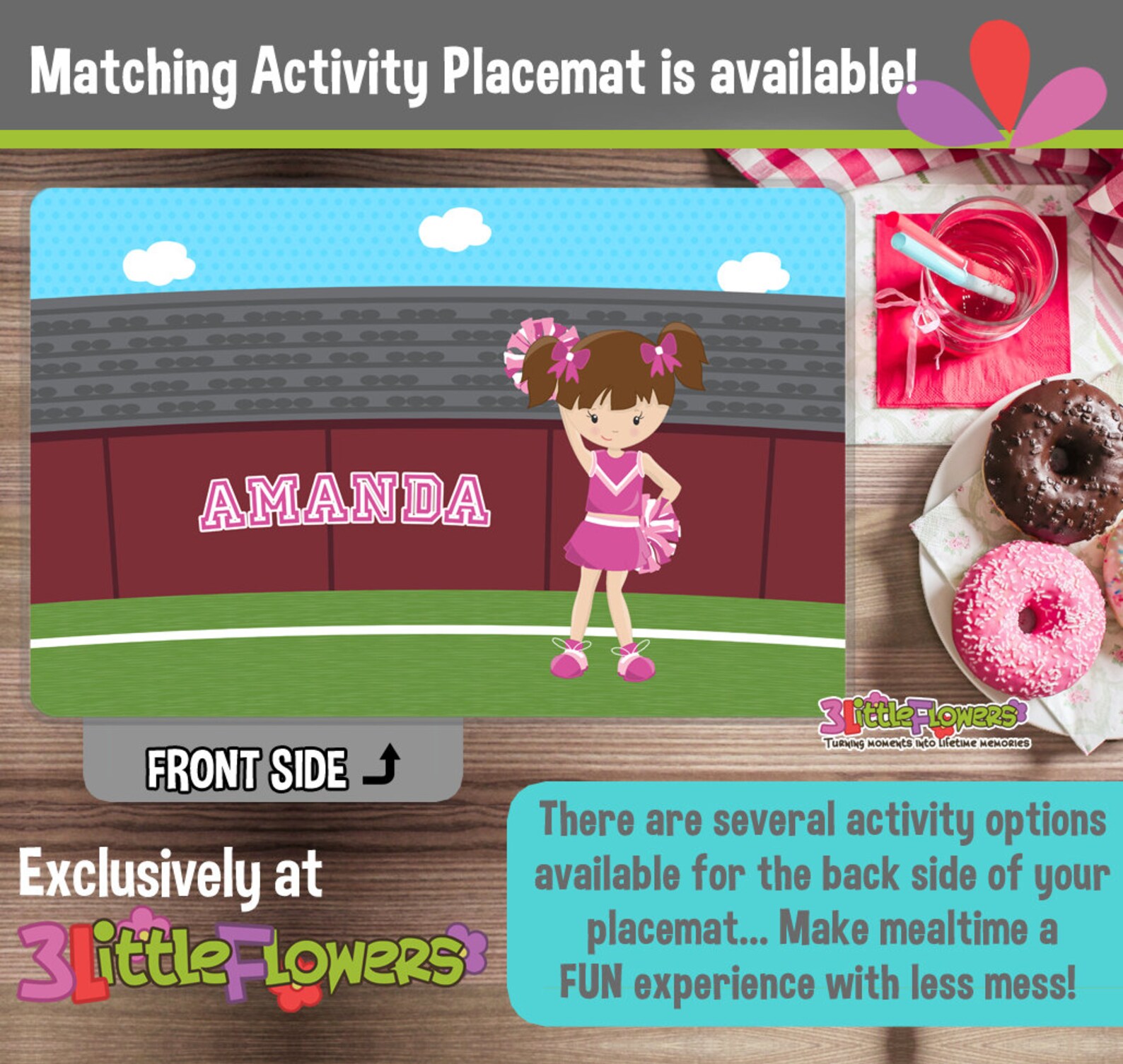 Cheerleader Plate and Bowl Set Personalized Plastic Children | Etsy