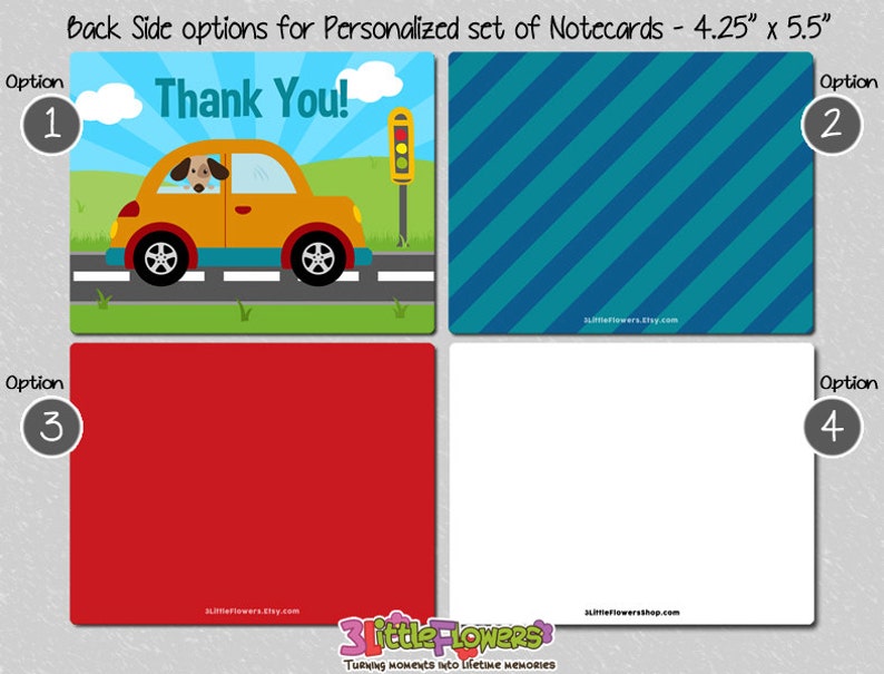 Car Note Cards Set of Personalized Note Cards 4.25 X 5.5 - Etsy