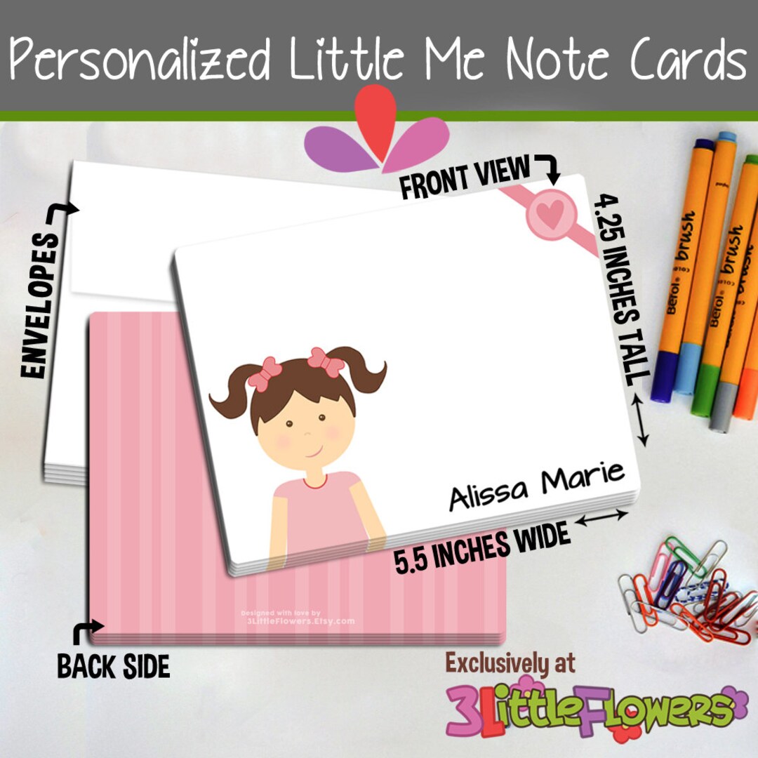 Little Me Note Cards Set of Personalized Note Cards - Etsy