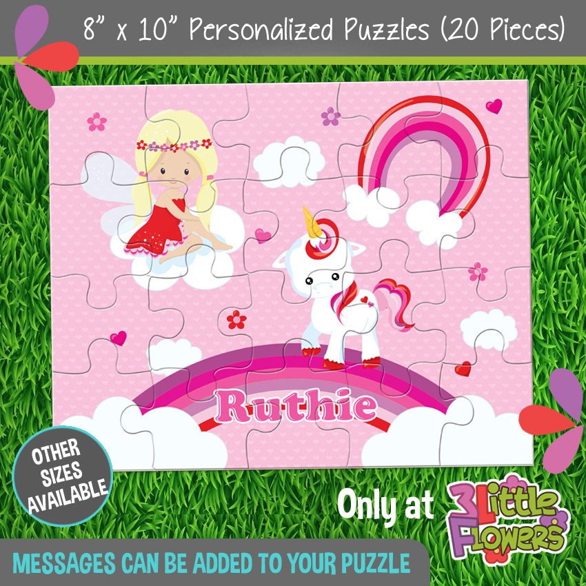 Baby Unicorn Puzzle Personalized 8 x 10 Puzzle | Etsy