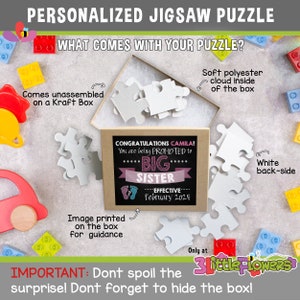 Personalized Pregnancy Announcement Puzzle - Personalized 8" X 10 ...