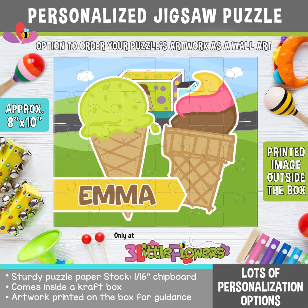 Personalized Ice Cream Puzzle - Personalized 8" X 10" Puzzle ...
