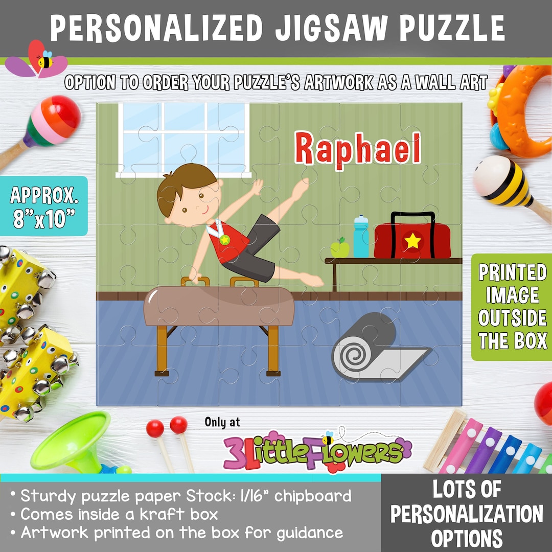 Gymnastics Puzzle - Personalized 8" X 10" Puzzle - Personalized Name ...