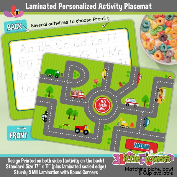 Laminated Child Placemats - Etsy