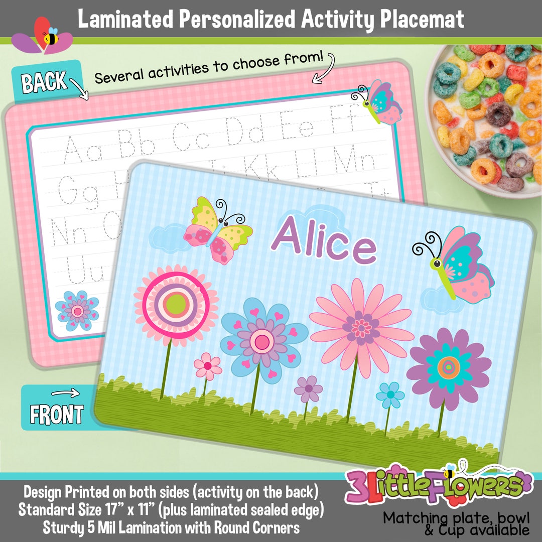 Personalized Spring Placemat - Personalized Placemat for Kids ...