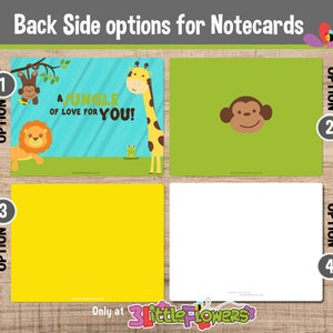 Jungle Note Cards - Set of Personalized Note Cards - 4.25” X 5.5 ...