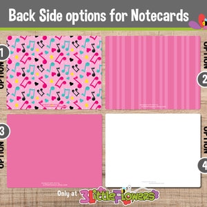 Rock Girl Note Cards - Set of Personalized Note Cards - 4.25” X 5.5 ...