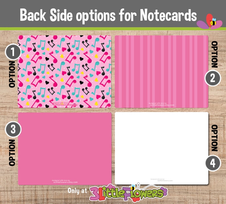 Rock Girl Note Cards - Set of Personalized Note Cards - 4.25” X 5.5 ...