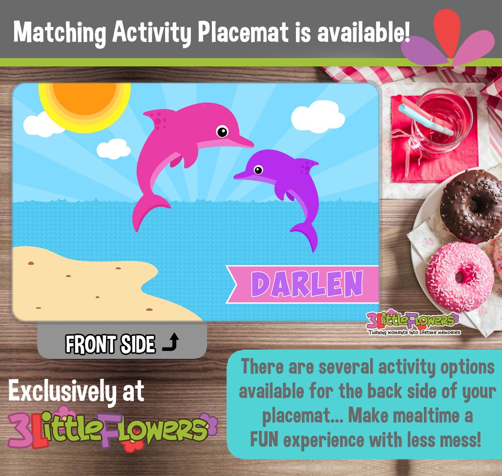 Personalized Dolphin Plate and Bowl Set Personalized Plastic - Etsy