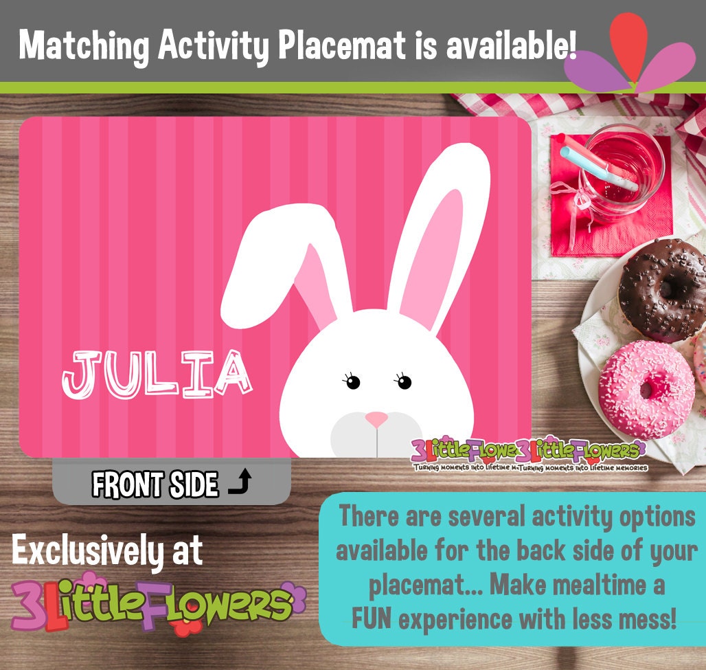 Bunny Ears Plate and Bowl Set Personalized Plastic Children | Etsy