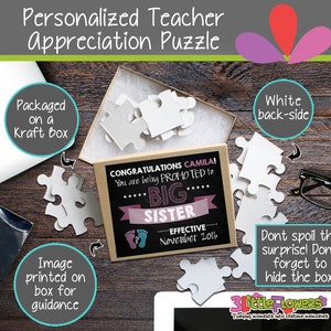 Personalized Pregnancy Announcement Puzzle Personalized | Etsy