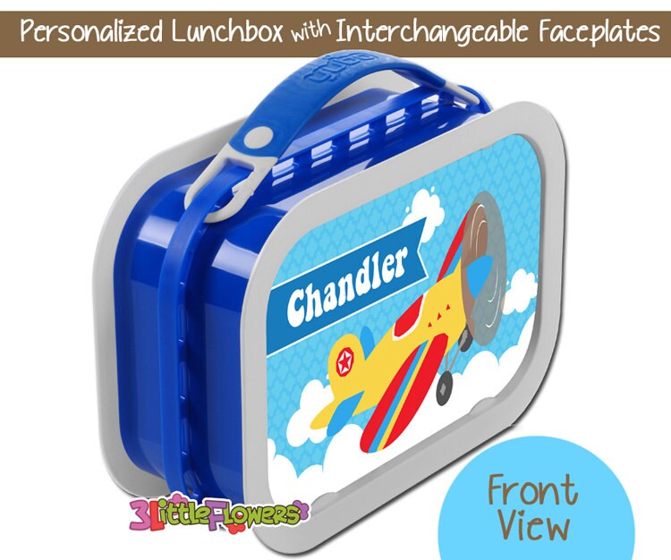 Airplane Lunchbox Personalized Lunchbox Interchangeable | Etsy