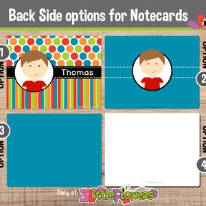 Little Boy Note Cards - Set of Personalized Note Cards - 4.25” X 5.5 ...