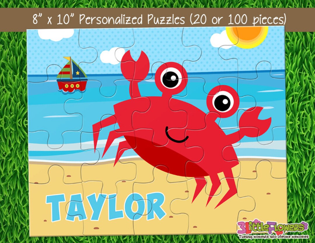 Crab Puzzle Personalized 8 X 10 Puzzle - Etsy