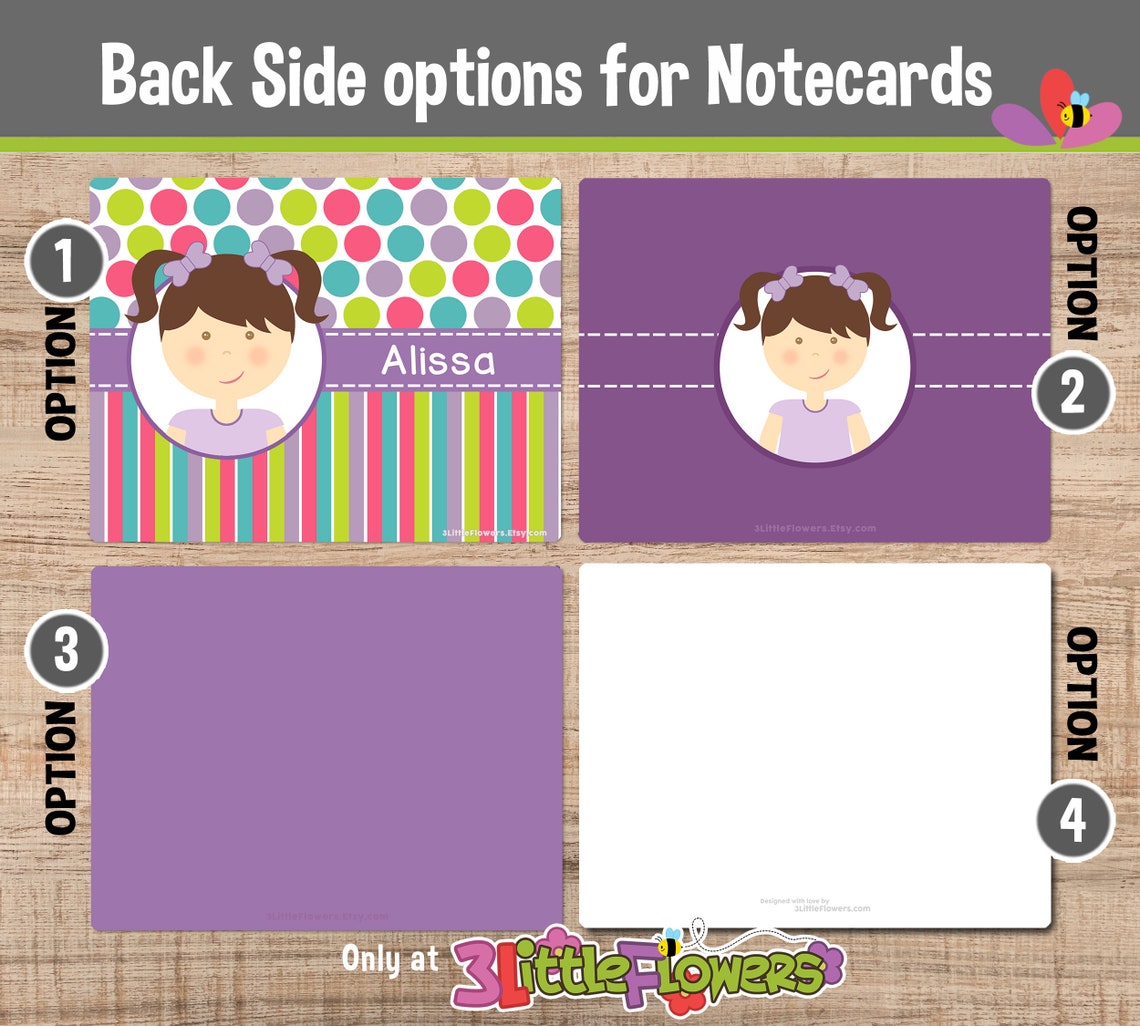 Little Me Note Cards - Set of Personalized Note Cards - 4.25” X 5.5 ...
