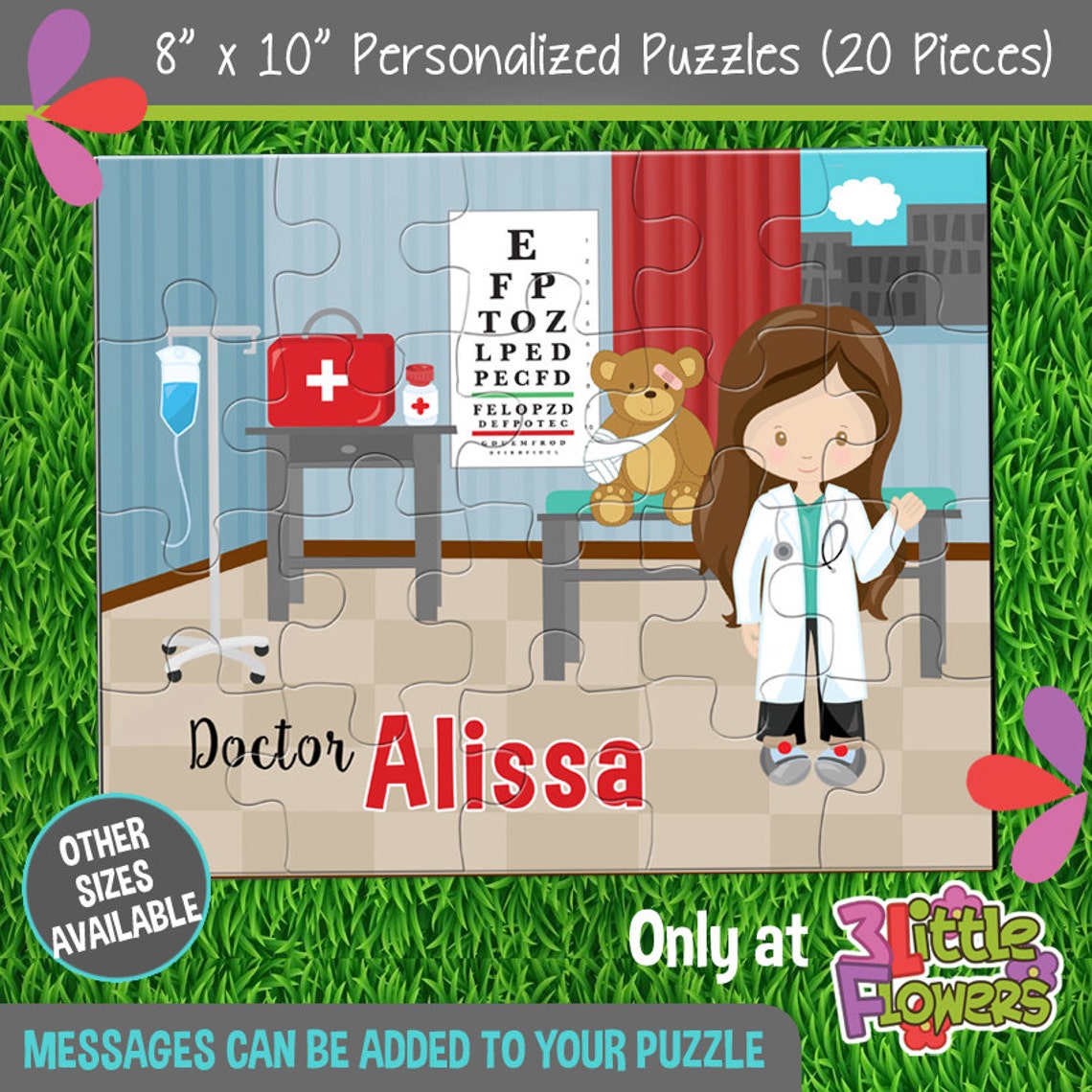 Girl Doctor Puzzle Personalized 8 X 10 Puzzle Personalized - Etsy