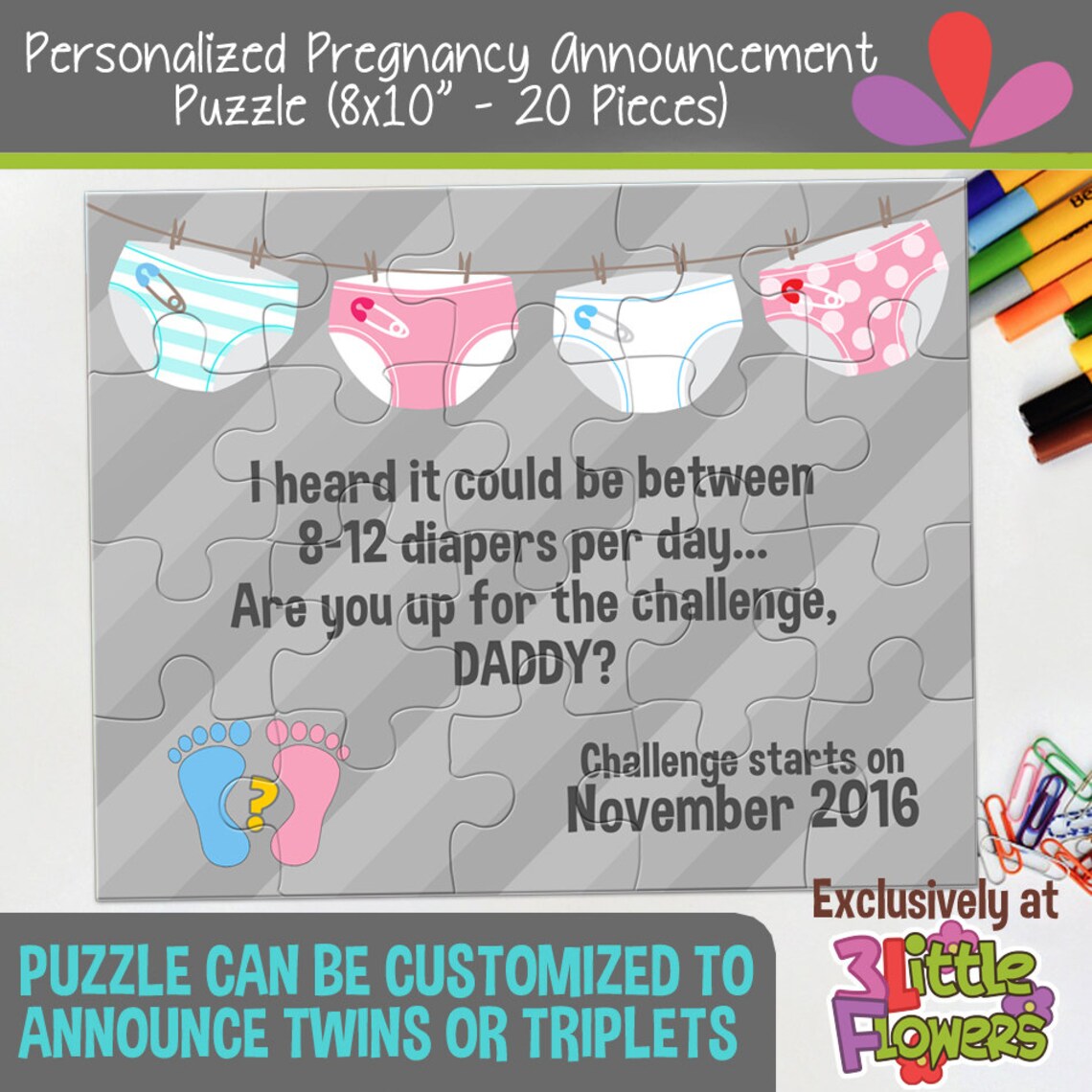 Dad Personalized Pregnancy Announcement Puzzle Pregnancy - Etsy