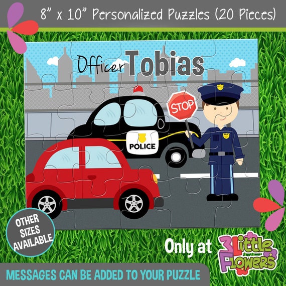 Policeman Puzzle Personalized 8 X 10 Puzzle Personalized - Etsy