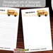 Teacher Notepads School Bus Notepads Personalized Notepads Teacher ...