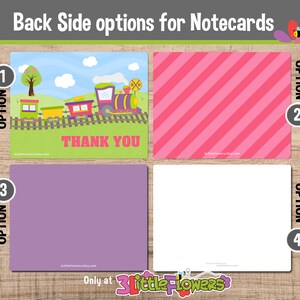 Train Note Cards - Set of Personalized Note Cards - 4.25 X 5.5 - Double ...