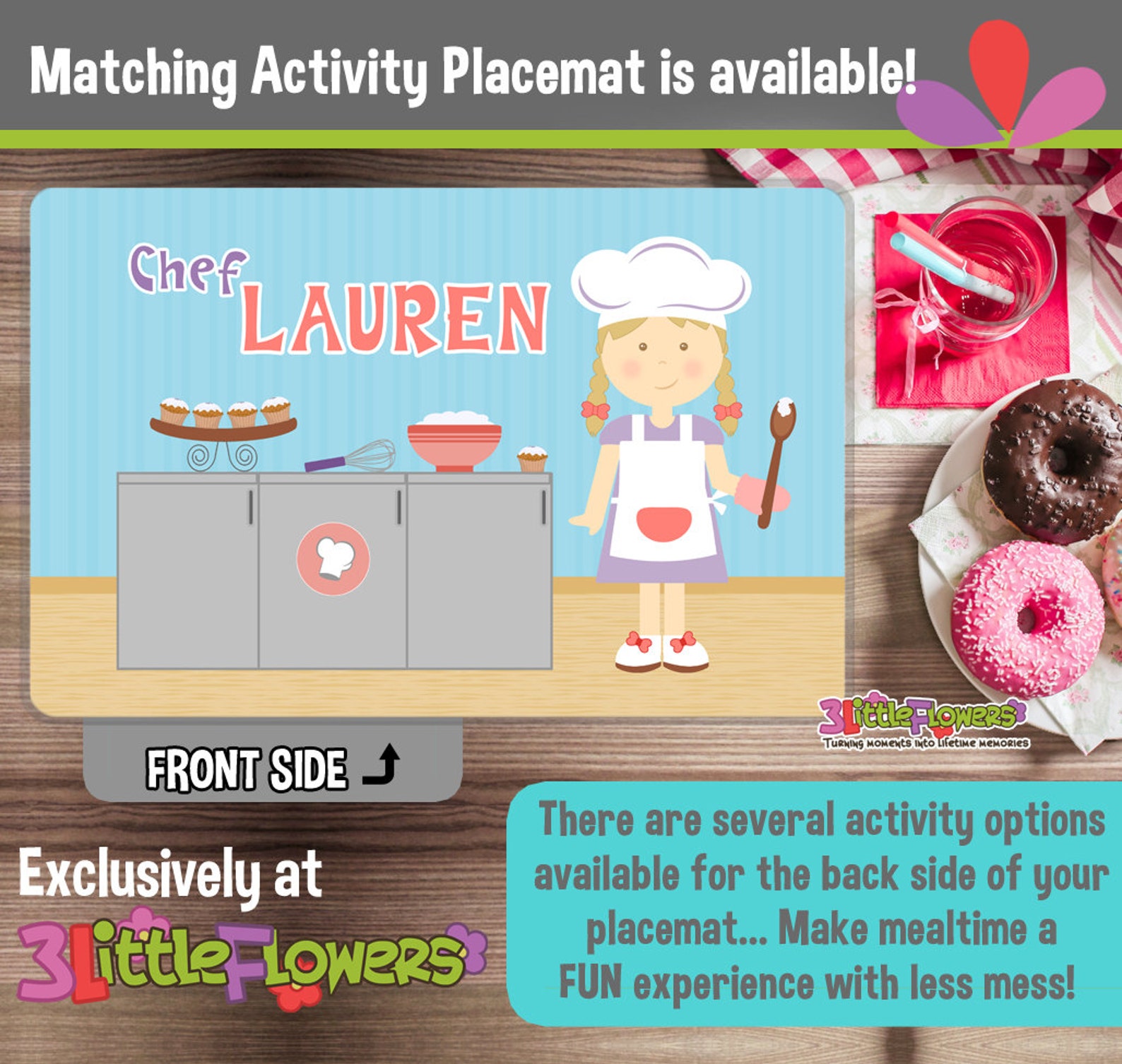 Little Chef Plate and Bowl Set Personalized Plastic Children | Etsy