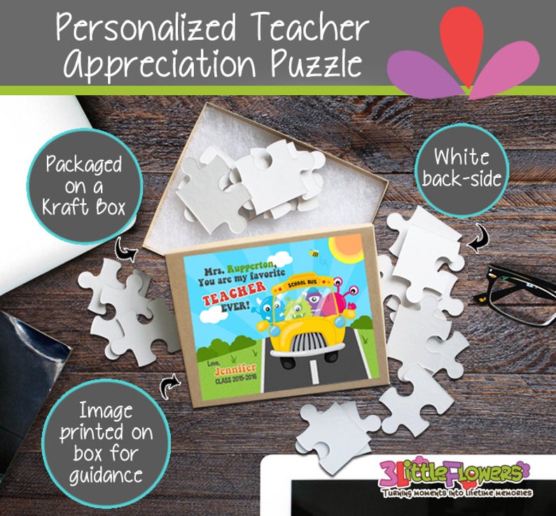 Personalized Teacher Appreciation Puzzle Personalized | Etsy