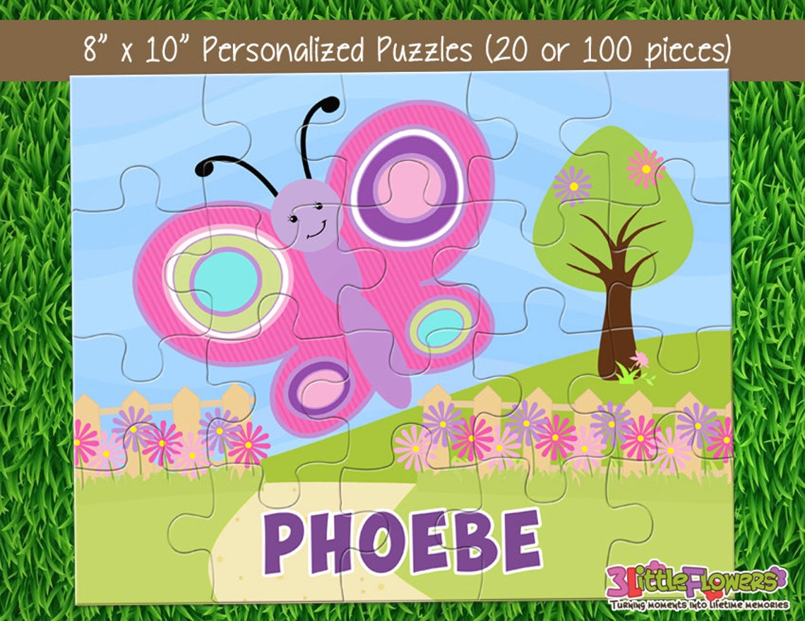 Personalized Butterfly Puzzle Personalized 8 X - Etsy