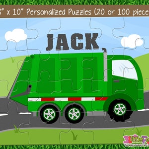 Personalized Garbage Truck Puzzle Personalized 8 x 10 | Etsy