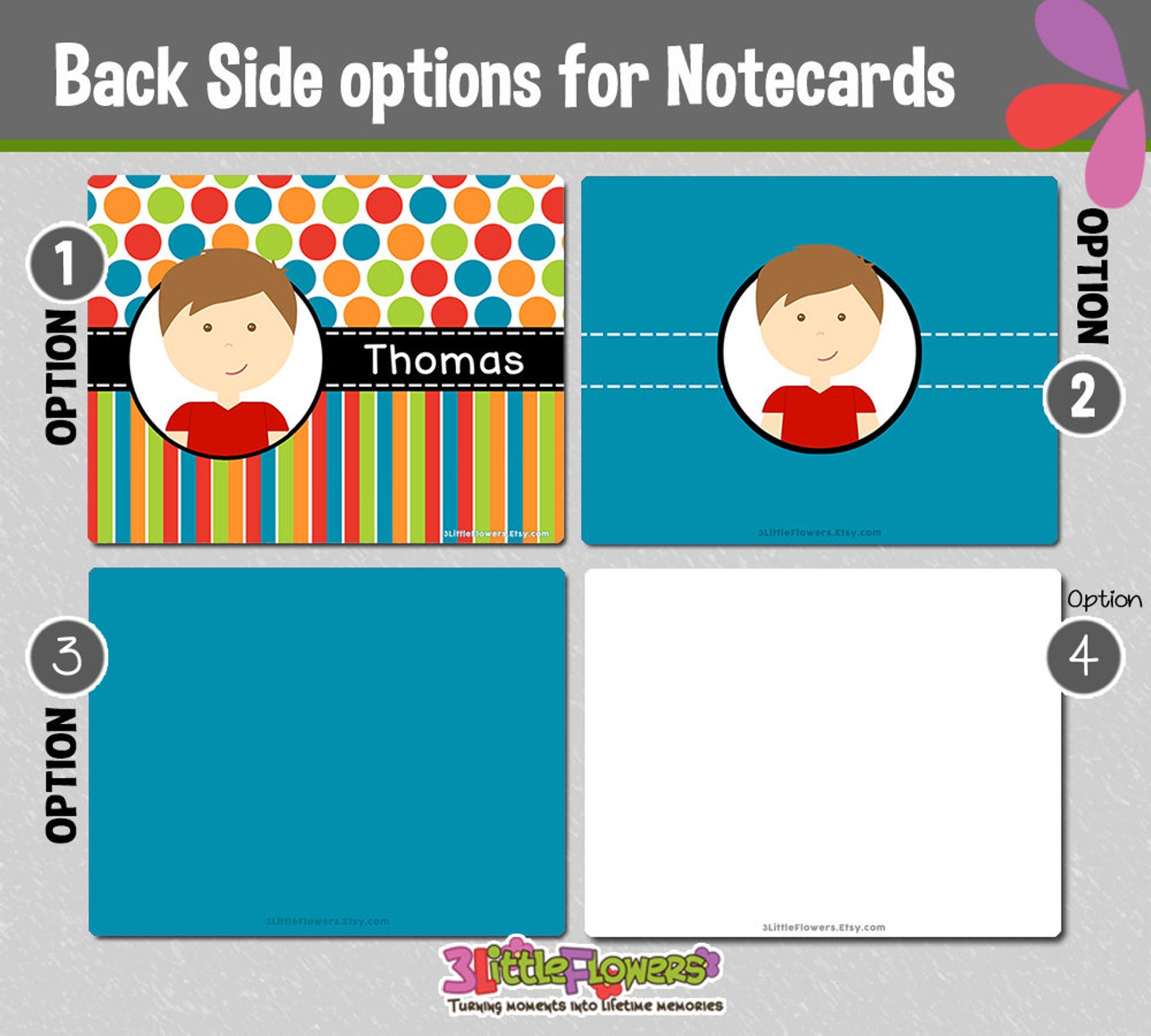 Little Boy Note Cards Set of Personalized Note Cards 4.25 - Etsy