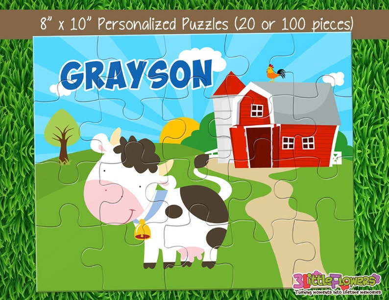 Cow Puzzle Personalized 8 X 10 Puzzle - Etsy