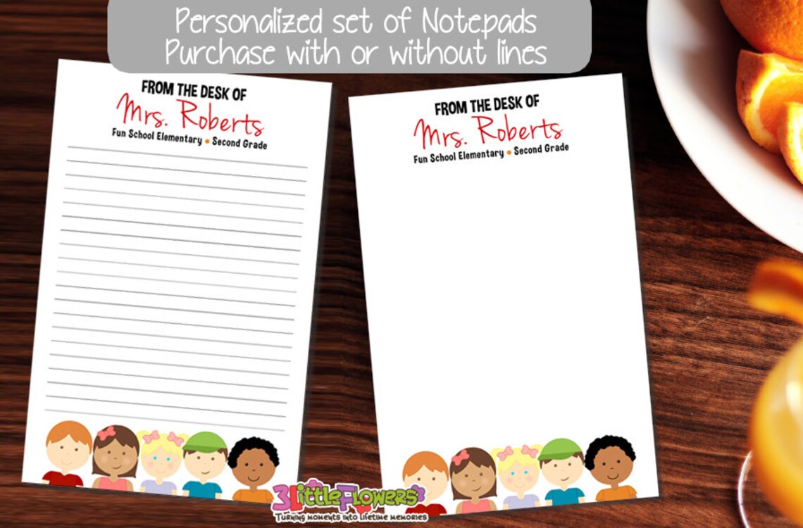Teacher Notepads Happy Kids Notepads Personalized Notepads | Etsy