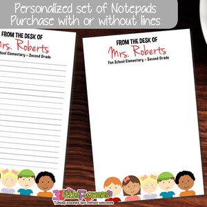 Teacher Notepads - Happy Kids Notepads - Personalized Notepads ...