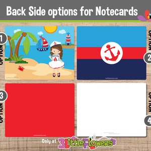 Nautical Note Cards Set of Personalized Note Cards 4.25 X 5.5 Double ...