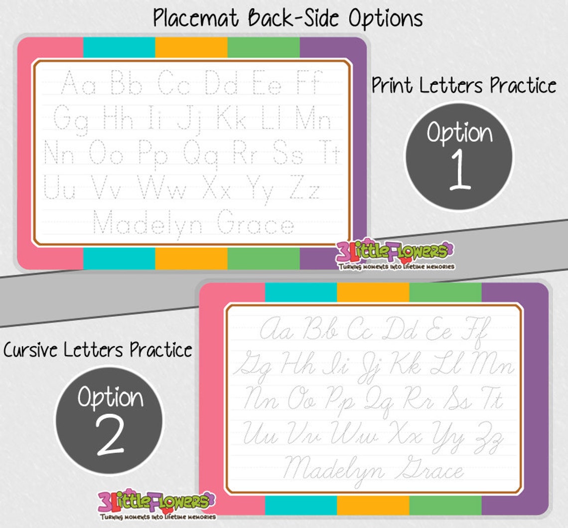 Personalized Transportation Alphabet Placemat Personalized - Etsy