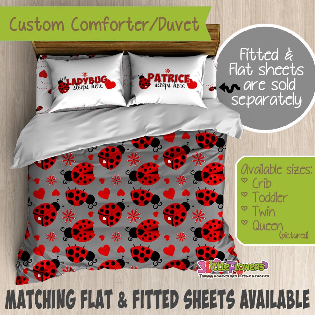 Ladybug Custom Comforter/duvet Kids Comforter Kids Duvet Customized ...